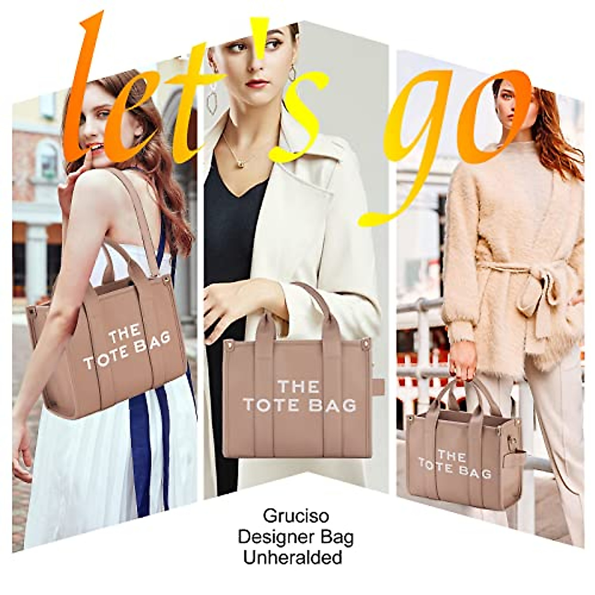 charlore The Leather Tote Bag For Women, Womens Tote Bags with zipper,Can shoulder/crossbody,Handbag (10 inch)