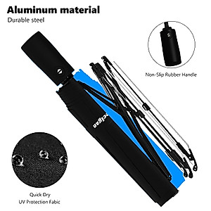 Vecigan Compact Umbrella Small Travel Cute Umbrella for Rain and Sun (Starry Sky)