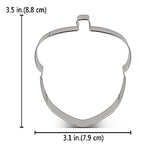 LILIAO Squirrel and Acorn Cookie Cutters for Thanksgiving - Stainless Steel