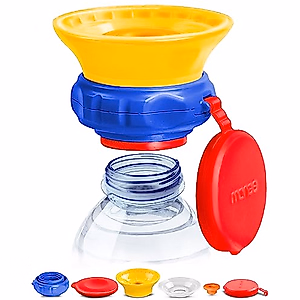 MONEE Sippy Cup Cap 2.0. | Convert Store Bottles to Toddler Cups Instantly | Screw-on Cap for Instant 360 cups for Toddlers, Toddler Sippy Cups or Kids Sippy Cups.