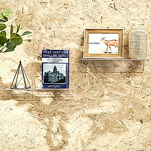 CY craft Clear Acrylic Floating Shelves Display Ledge, 5 MM Thick Wall Mounted Storage Shelf for Kitchen/Bathroom/Office,Invisible Kids Bookshelf and Spice Rack,15 Inch,Set of 4