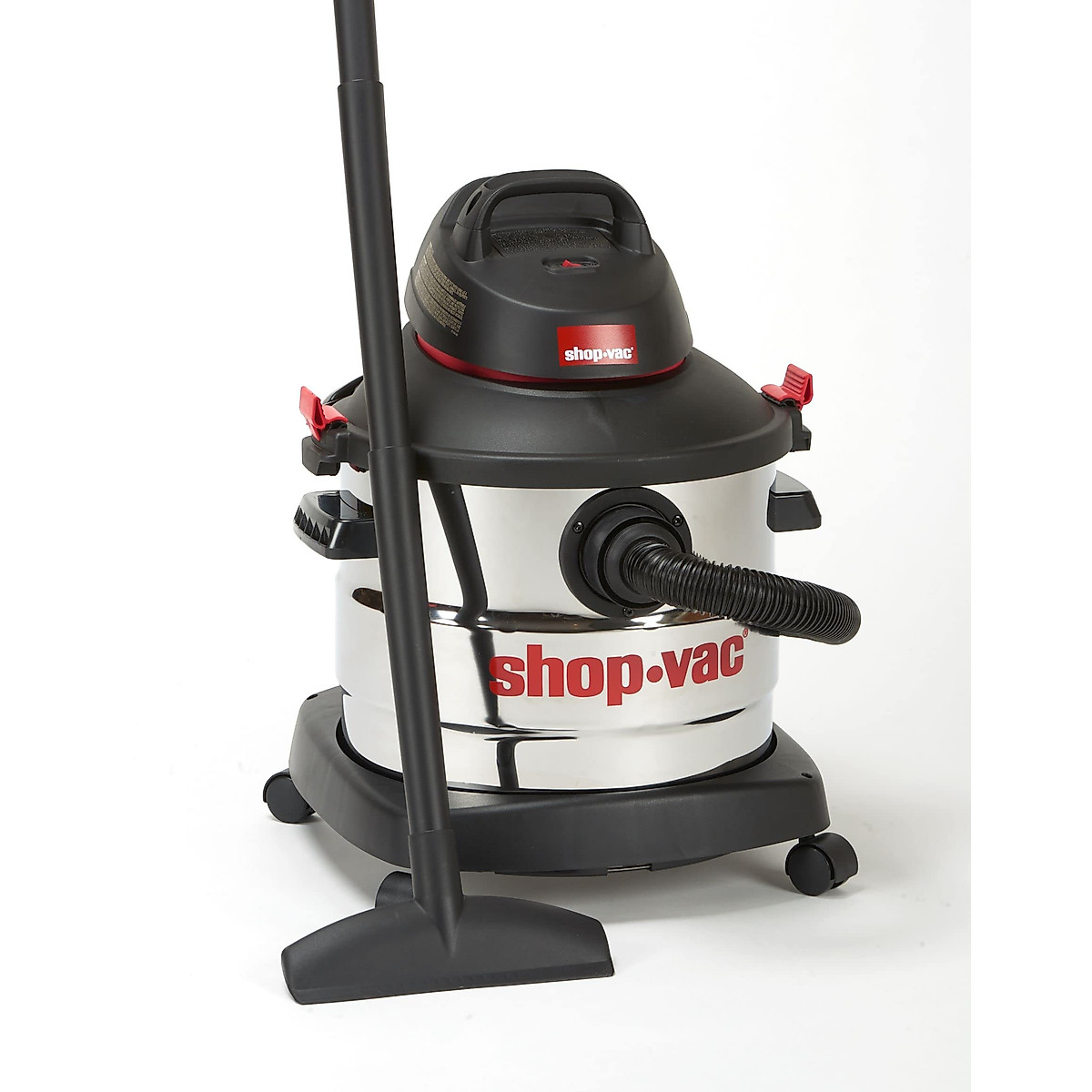 Shop-Vac 5989405 8 Gallon Wet/Dry Vacuum, 6.0 Peak HP, Stainless Steel, 12 Ft Hose, Ideal for Home & Commercial Use