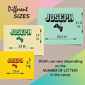 In-Style Decals Wall Vinyl Decal Home Decor Art Sticker 3D Personalized Name Boy Girl Gamer Controller Video Game Studio Teen Nursery Play Room Removable Stylish Mural Unique Design 2443