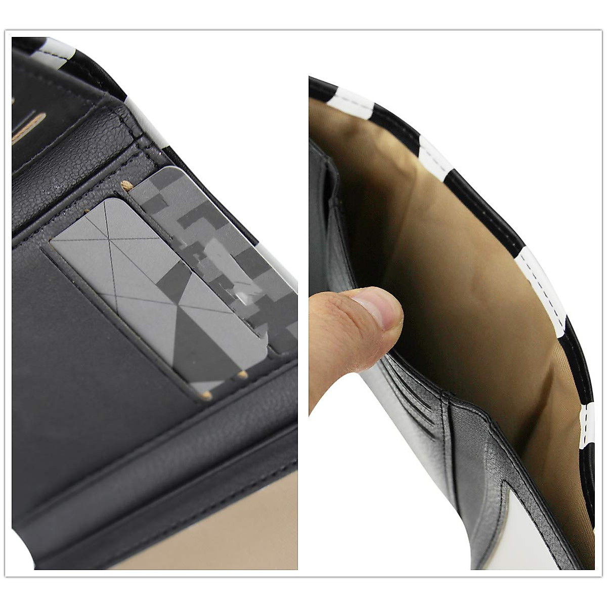 MINGSEECESS Women PU Leather Small Coin Wallet Cute Cow Pattern Tri-Fold Card Holder Snaps Clutch Purse