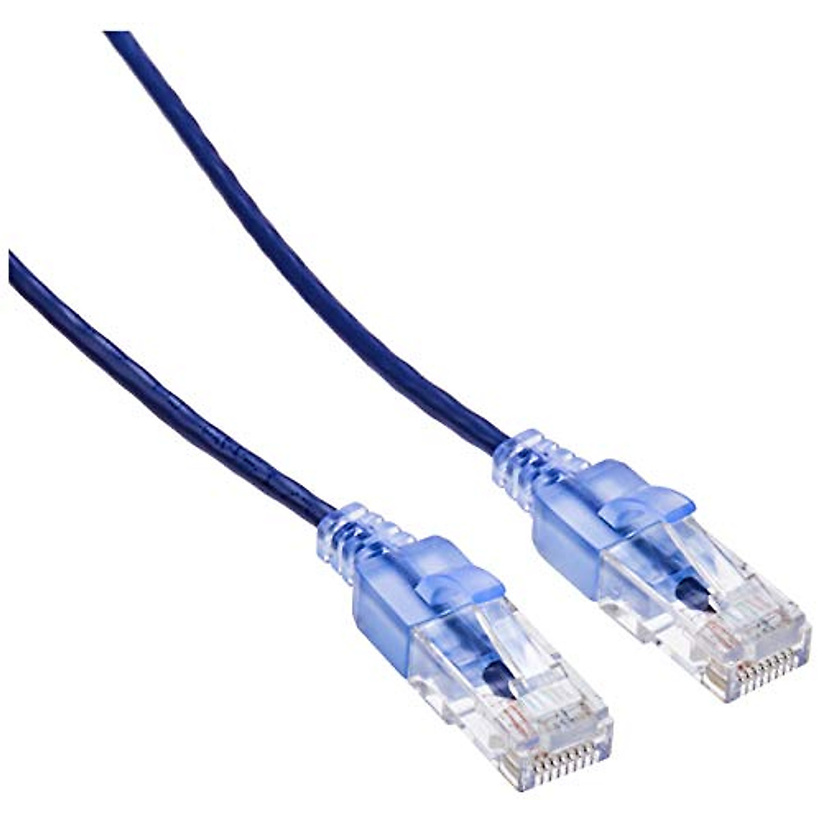 Monoprice Cat6A Ethernet Patch Cable - Snagless RJ45, 550Mhz, 10G, UTP, Pure Bare Copper Wire, 30AWG, 10-Pack, 7 Feet, Purple - SlimRun Series