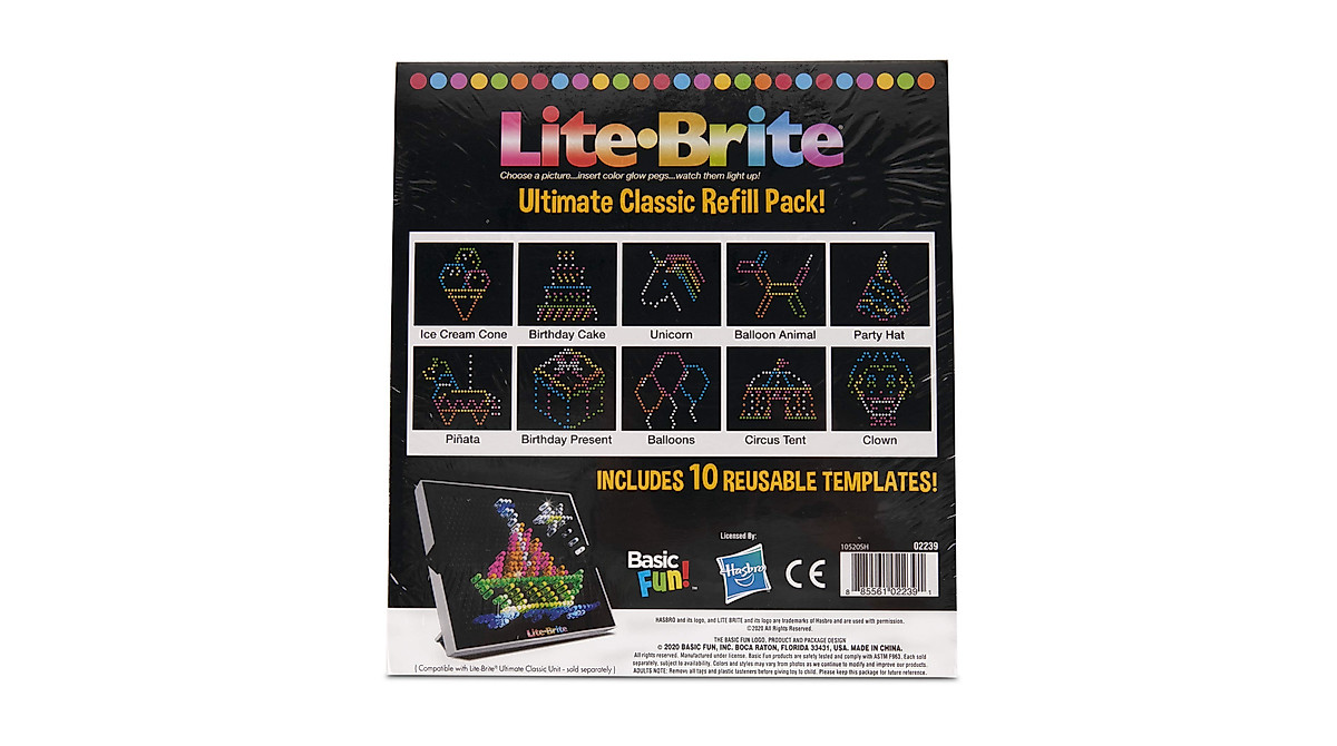 Lite Brite Ultimate Classic Refill Pack - Fun Templates