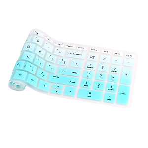 Keyboard Cover Compatible with HP Envy x360 15.6” Series /2020 2019 HP Pavilion 15 HP Pavilion x360 15.6” Series/HP Envy 17 17.3" Series/HP Laptop 15t 17t 17-ca0011nr-by0040nr -Ombre Hot Blue