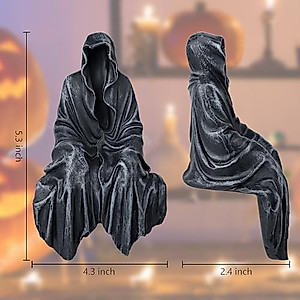 SHOWFEICAT Resin Tabletop Gothic Decor Sitting Statue, Resin Statue Gothic Decor, Fits On Sturdy Shelf and Has A Cool Mystic Look 5.1 Inch