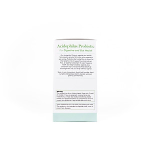 GSL Technology | Acidophilus Probiotic | 100 Million Active Organisms | Dietary Supplement for Gut Health | Made in The USA | 3 Pack of 60 Count (180 Capsules Total)