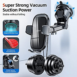 1Zero Universal Phone Holder for Car [Super Stable & Hands-Free] Car Vent Phone Mount [Thick Case & Big Phone Friendly] Car Phone Holder Mount for Vent Dashboard Windshield