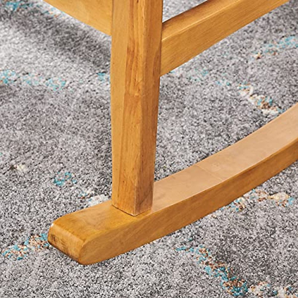 Christopher Knight Home Benny Mid-Century Modern Fabric Rocking Chair, Light Grey Tweed / Light Walnut