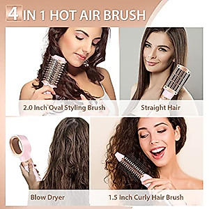 Nicebay Hair Dryer Brush Blow Dryer Brush in One, Hot Tools Dryer Brush Set for Straightening/Drying/Curling, Oval Brush, Multi-Temperature Settings, Detachable Design for Women