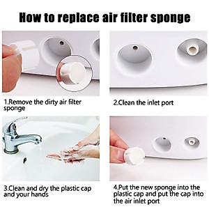 Boao 48 Pieces Nebulizer Filters Replacement Air Filter Sponge for Compressor System Accessories, Round White Sponge Air Filter Replacement for Compressor System Cool Mist Device