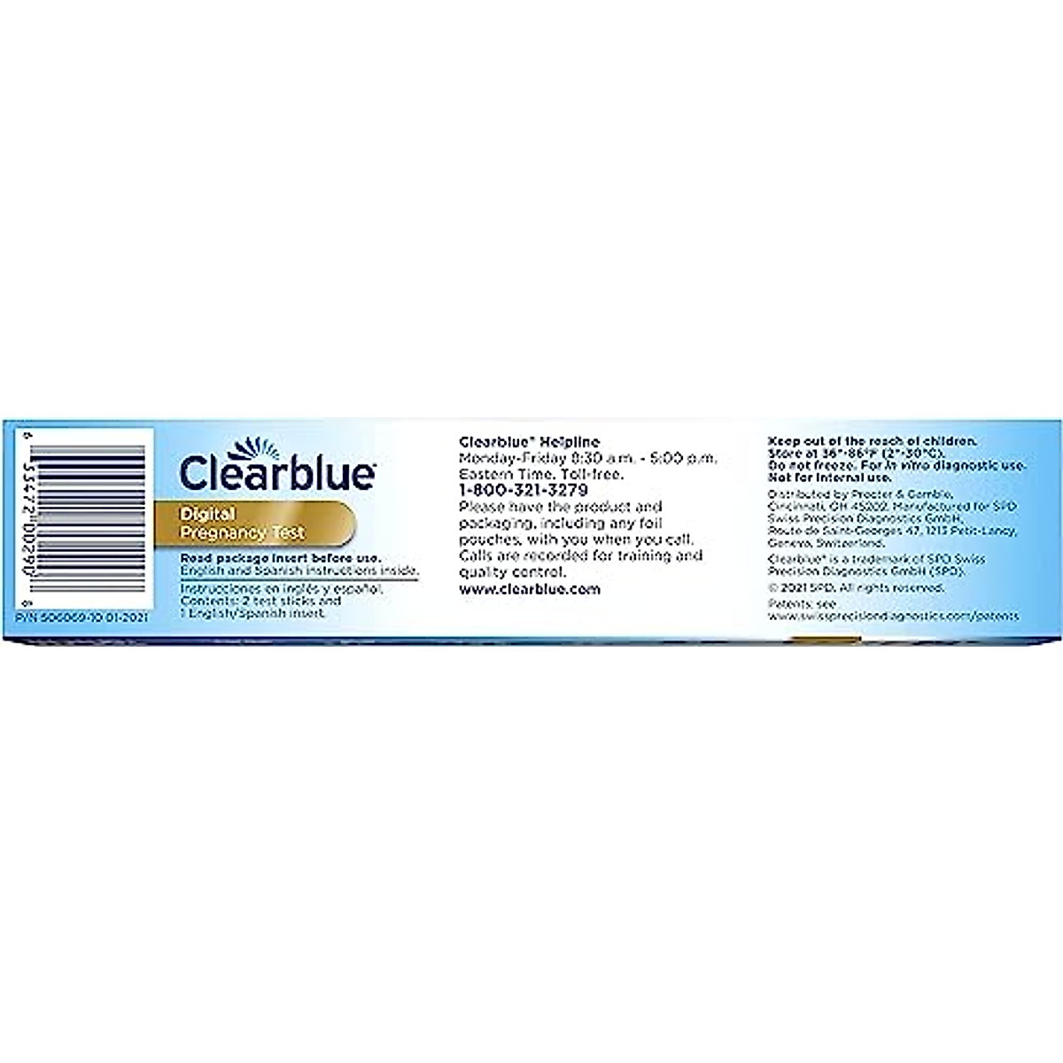 Clearblue Digital Pregnancy Test with Smart Countdown, 2 Count