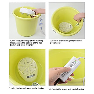 120W Portable Mini Washing Machine Mini Washer Travel Clothes Underwear Washer for Outdoor Business Trip 100‑240V(US Plug)