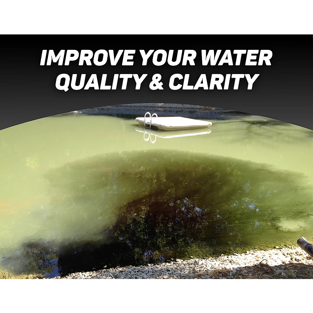 Sanco Industries Black Out Lake and Pond Dye - One Gallon of Professional Lake & Pond Dye – Treats Up to 1 Acre – Deep Black Color - Safe for Fish, Wildlife, Pets & Children