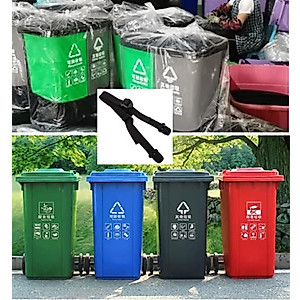 BRYHZKCM Adjustable Dustbins Secure Lock Straps, Outdoor Trash Can Strap Lock for Litter Prevention – Trash Can Locks for Animals, Squirrels, Dogs, Raccoons