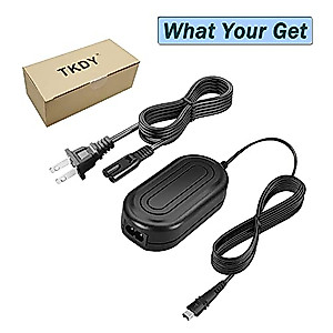 TKDY CA-110 Camcorder Charger CA110 Power Cable Kit for Canon VIXIA HF M50 R800 R80 R700 R500 M52 M500 HF-R70 HF-R72 HF-R700 R50 R52 R60 R200 R300, LEGRIA HF R206 R26 Cameras AC Adapter.