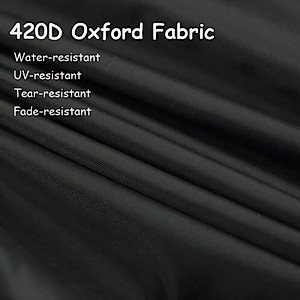 WZDD Patio Table Set Cover 51”x51”28”, Garden Furniture Covers Waterproof, Black Patio Covers for Outdoor Furniture, 420D Oxford Fabric Windproof & UV Protection Furniture Covers