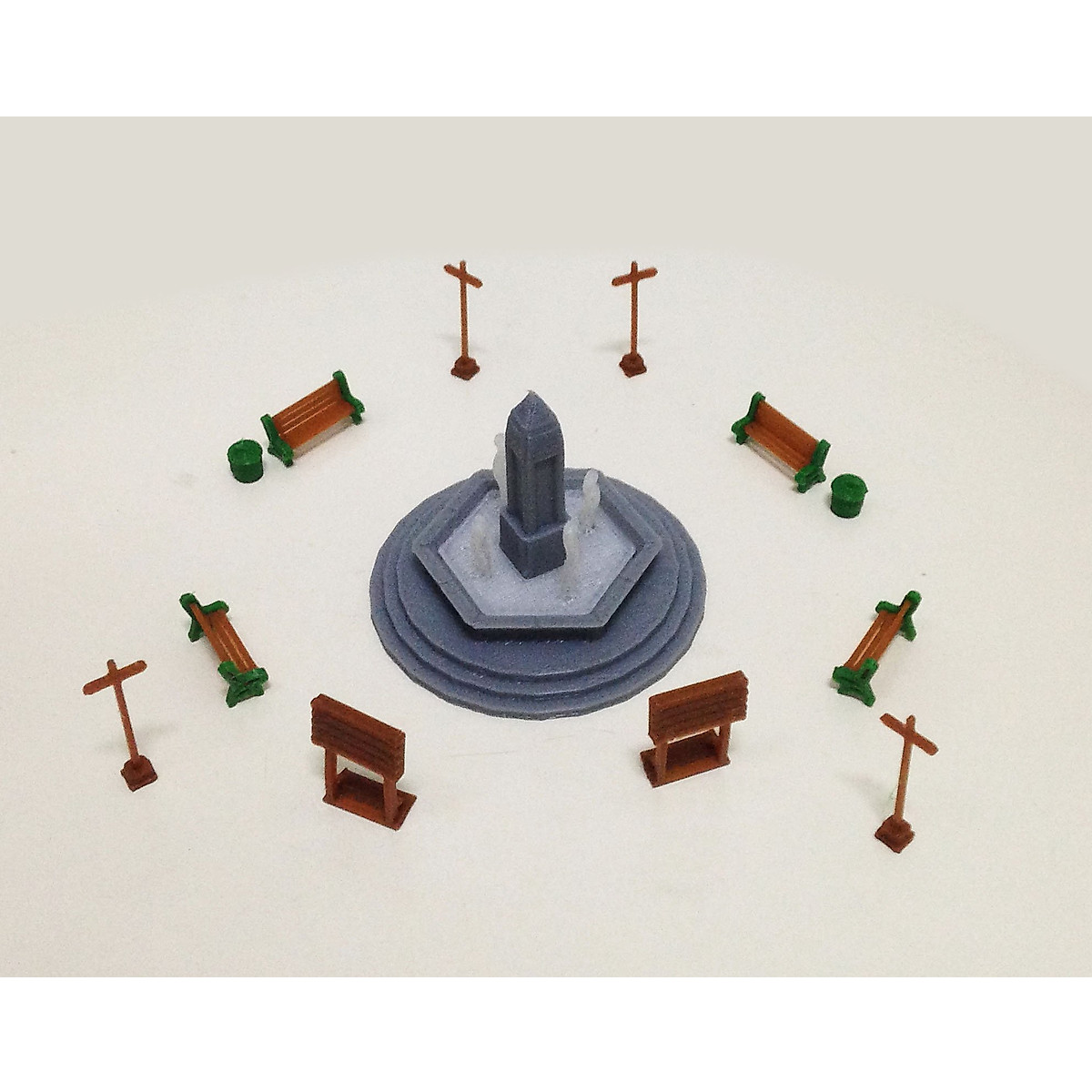 Outland Models Railroad Park/Garden Accessories with Fountain HO OO Scale 1:87