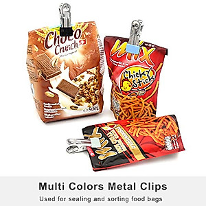 Coideal Colored Clothespins, 30 Pcs Utility Clothes Pins, Multicolor Stainless Steel Metal Sock Clips for Clothesline