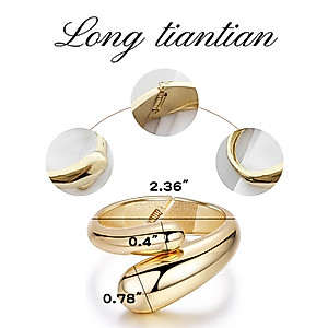 Long tiantian Gold Bracelets for Women Gold Cuff Bracelets for Women Chunky Bangle Bracelet Gold Jewelry for Women Pulseras para Mujer