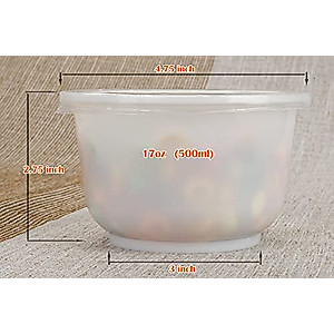 GOLDEN APPLE Meal prep containers 17oz-15sets [500ml] - Reusable Plastic Containers with Lids -BPA Free- Disposable Meal Prep Bowls - Microwavable, Freezer and Dishwasher Safe - Lunch Containers…