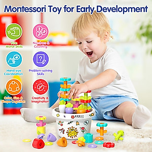 Baby Toys 6 to 12 Months - High Chair Toys with Powerful Suction Cups, Baby Rattles Shaker, Turn, Suction Toys for Baby 0-6-12-18 Months, Gift for Baby Boy & Girl