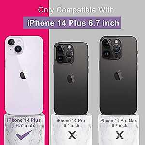 DEENAKIN Compatible with iPhone 14 Plus Case - Enhanced Camera Protection and Screen Protector - Soft Liquid Silicone Cover - Slim Fit Protective Phone Case 6.7" for Women Girls - Hot Pink