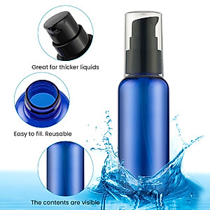 RAYNAG 5 Pack Empty Refillable Plastic Pump Bottle Ideal for Lotion Cream Essential Oil Travel Small Container,50ml/1.7oz