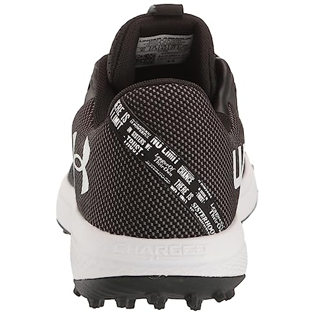 Under Armour Women's Glyde 2.0 Turf, (001) Black/Black/Metallic Silver, 9, US