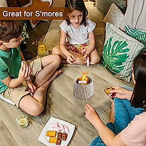 Tabletop Fire Pit - Taschyas Concrete Table Top Firepit Bowl - Personal Small Fire Pits for Indoor Outdoor Garden Patio Mini Fire Pit Tabletop Fireplace