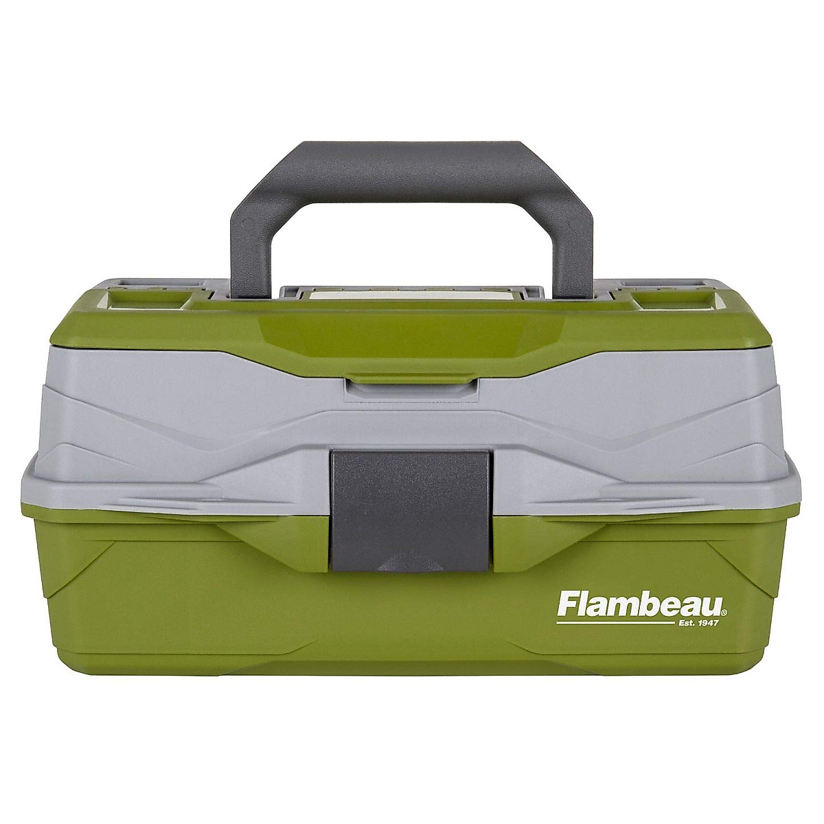 Flambeau Outdoors 6381TB 1-Tray Classic Tray Tackle Box, Portable Tackle Storage - Green/Gray
