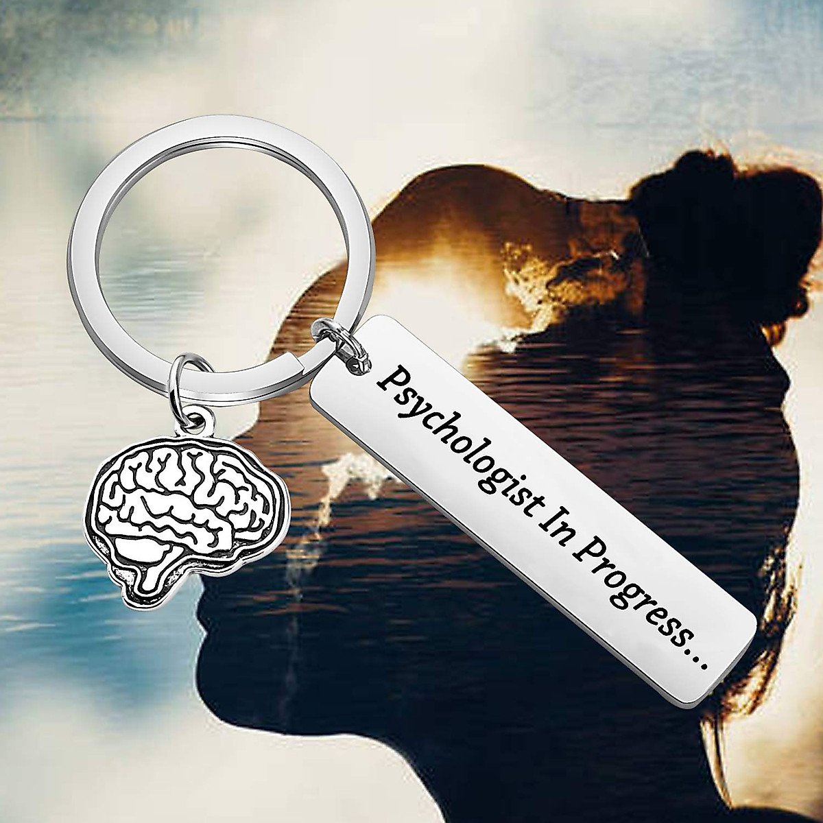 Psychologist Graduation Gift School Psychologist College Graduation Gift Psychologist in Progress Keychain (Psychologist In Progress Keychain)