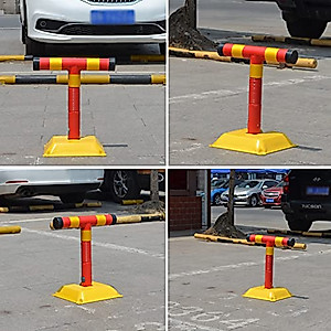 WANGXUEJ Parking Locks Parking Piles with Spring, Foldable Parking Barriers, Parking Barriers Park Pile Bollard, Parking Space Lock, Manual Parking Blocker