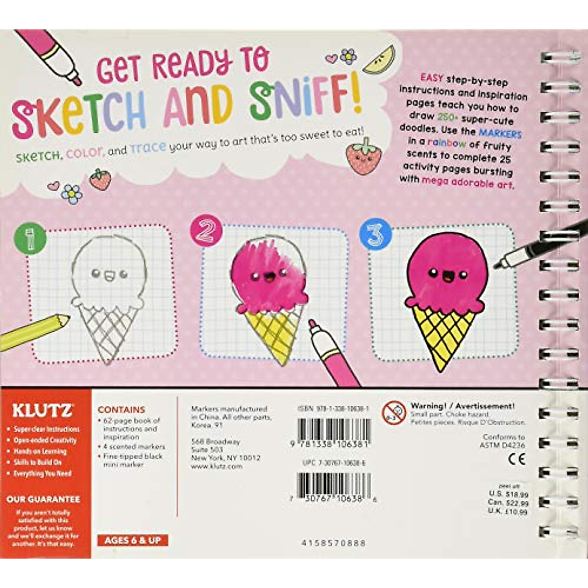 KLUTZ My Super Sweet Scented Sketchbook Activity Kit