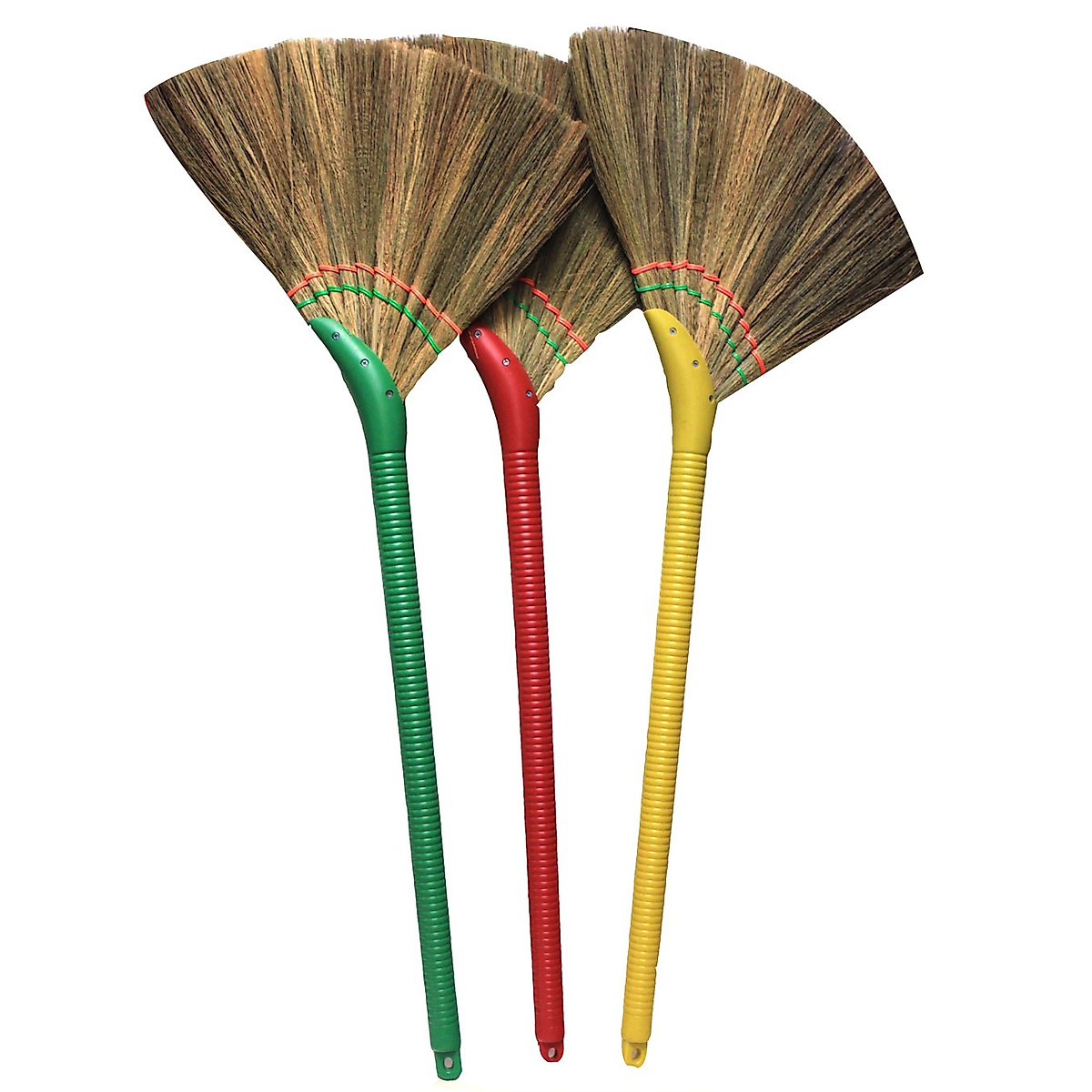 First World Brand 掃把Choi Bong Co Vietnam Hand Made Straw Soft Broom with Plastic Handle 12" Head Width, 40" Overall Length -1pc