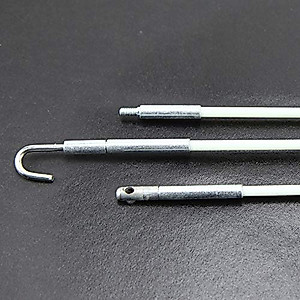 Klein Tools 56415 Mid-Flex Glow Rod Set, Fish Rod with Splinter Guard Coating and Stainless Steel Connectors, Bullet Nose and Hook Attachments, 15-Foot