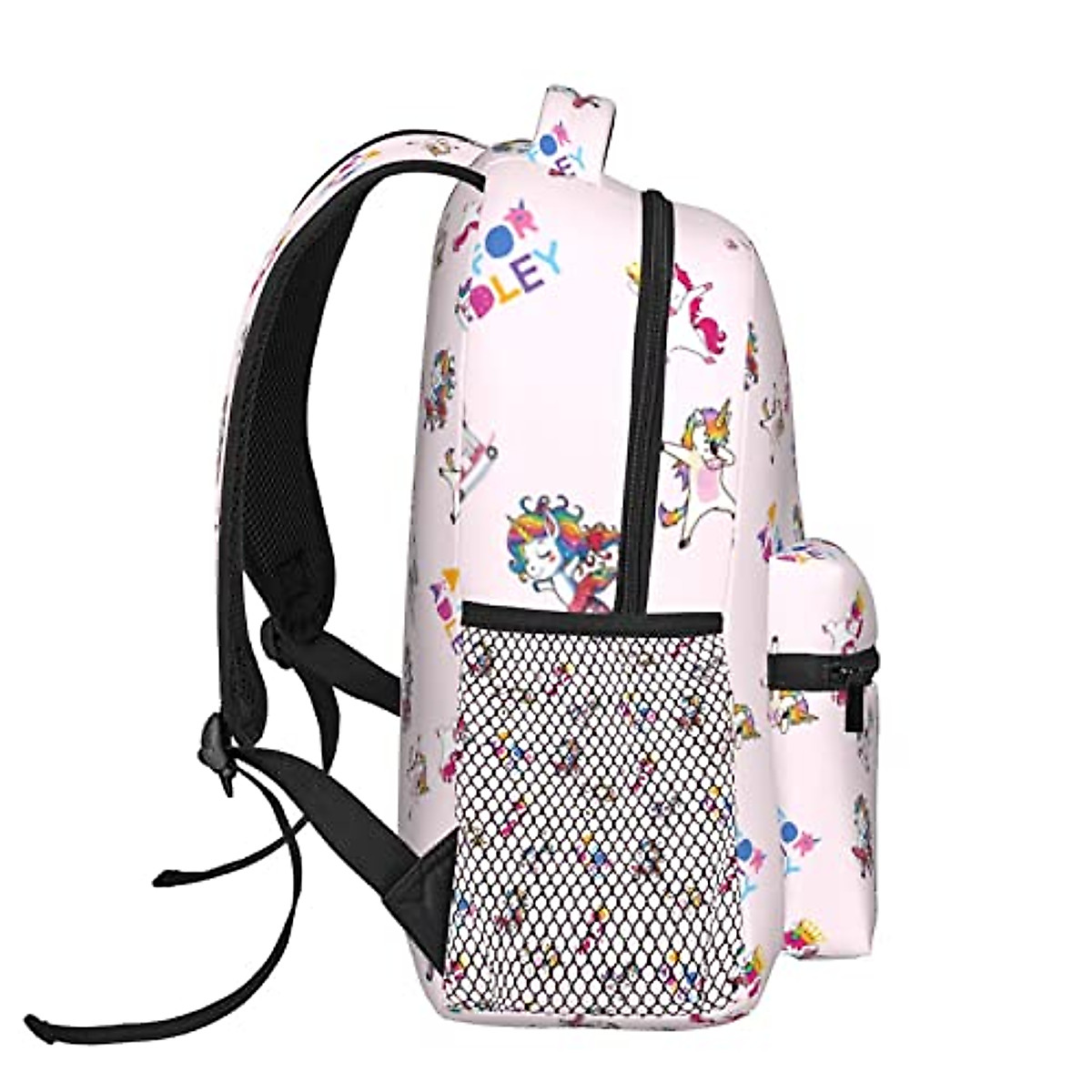 hgxim Pink School Backpack Pattern Lightweight Leisure Bag 3d Printing Large Capacity Pattern Leisure Bag Travel