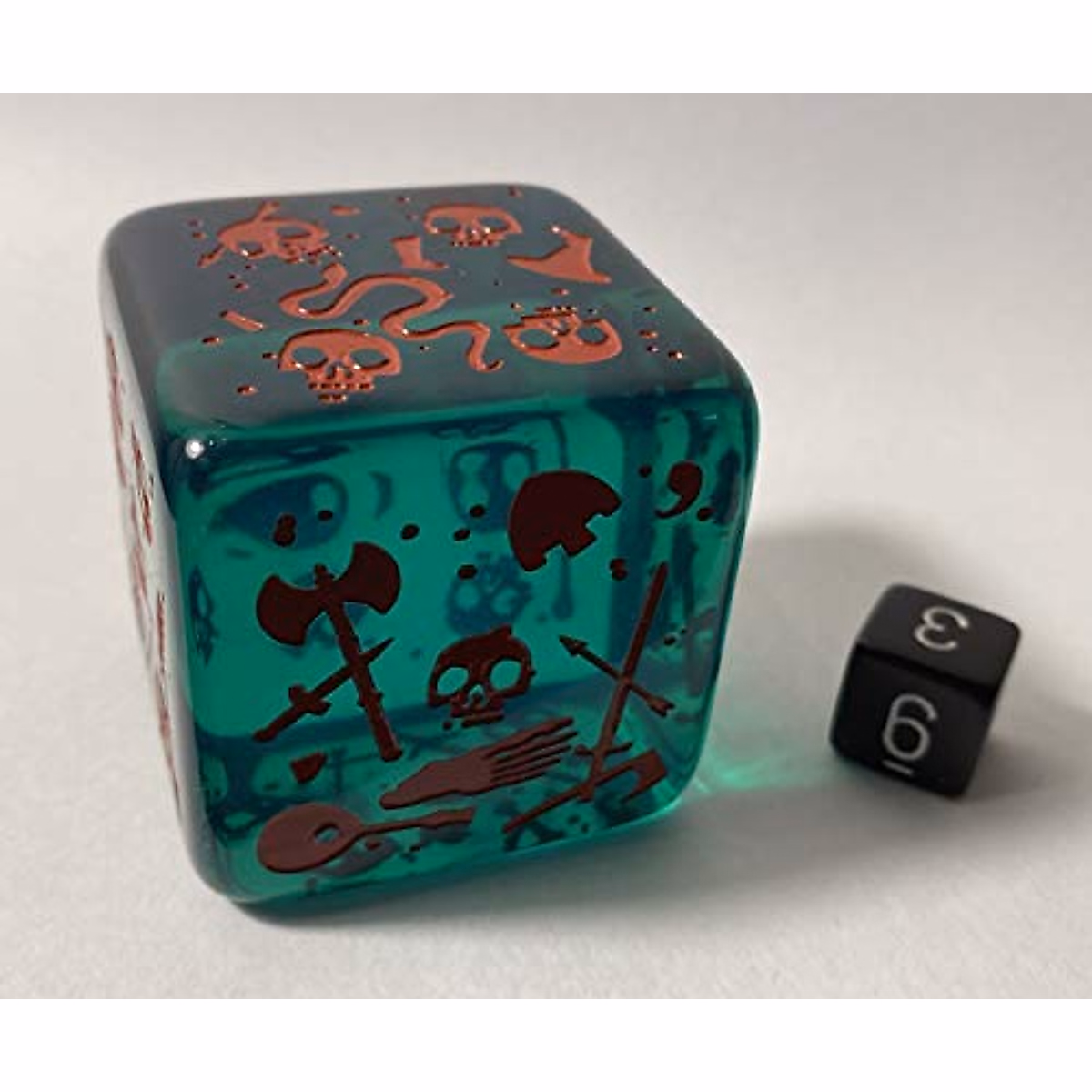 Massive Gelatinous Cube by Severed Books - 51mm Mini and Die - Six-Sided Dice - DND - Pathfinder RPG Roleplaying Game