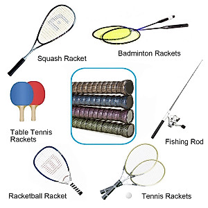 FJZLIFE Tennis Racket Grip in The TAAN Series-Classic -Perforated Super Absorbent-Ultra Cushion Replacement Tennis Overgrip for Badminton,Squash, Baseball, Table Tennis,Bike and More
