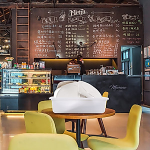 Morcte 3-Pack 13 L Commercial Bus Box, Plastic Bus Tub/Wash Basin, White