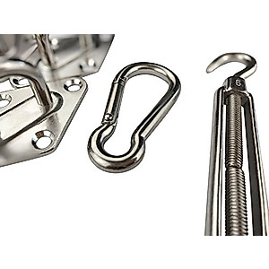 COSCOOL Shade Sail Hardware Kit for Sun Shade Sails Stainless Steel Installation Hardware Kit (6-inch Triangular)