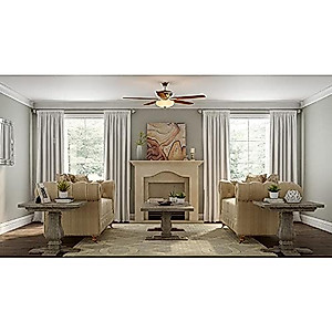 Hampton Bay 57269 Holly Springs 52" LED Brushed Nickel Ceiling Fan Light Kit