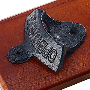 Homend 8pack Cast Iron Wall Mount Bottle Openers, Mounting Hardware Included, Vintage Rustic Bar(Wood Block is not Included)