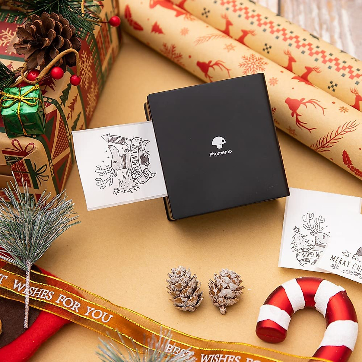 Phomemo Mini Bluetooth Mobile Printer - M02 Pocket Thermal Printer Portable Hand-held Ink-less Printers, Compatible with iOS/Android for Learning, To-do Lists, Journals, Planners, Scrapbooks, Labeling