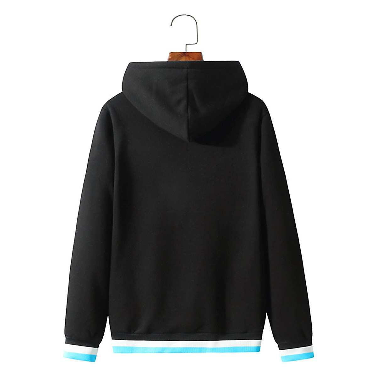 Maiyifu-GJ Men's Solid Loose Fit Pullover Hoodie Lightweight Gym Fleece Hoodies Long Sleeve Casual Athletic Hooded Sweatshirt (Black,Medium)