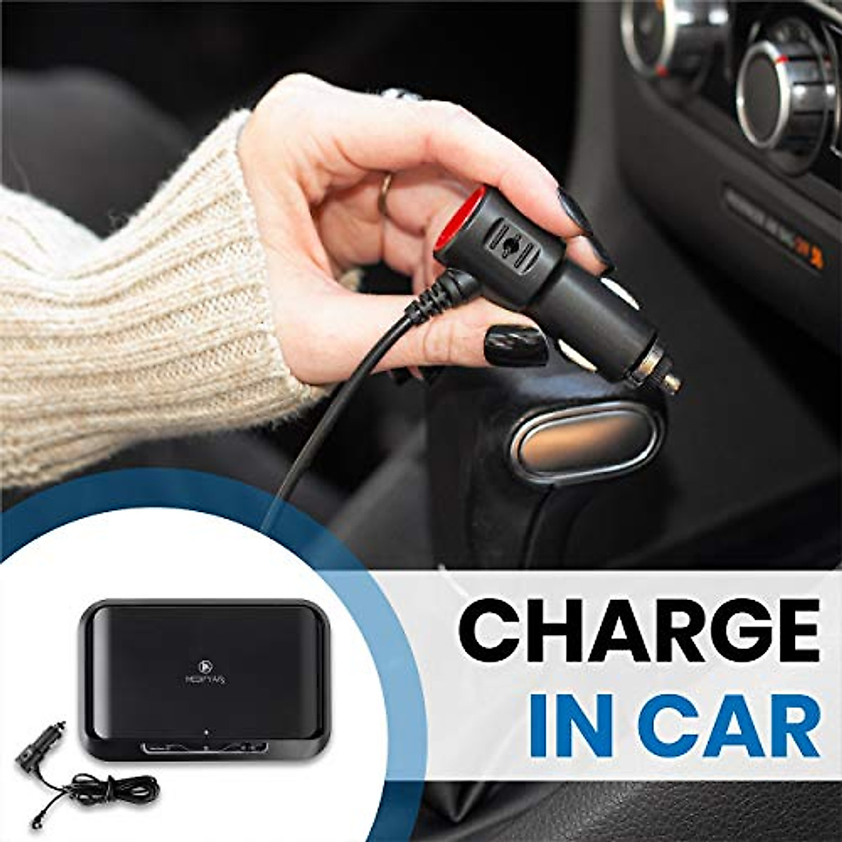 Medify MA-CAR Air Purifier with H13 HEPA filter - a higher grade of HEPA | Car Purifier | 99.9% Removal in a Modern Design | Black