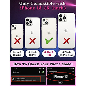 Goocrux for iPhone 13 Case Skull Skeleton for Women Girls Cute Girly Phone Cover Cool Funny Gothic Design with Slide Camera Cover+Ring Holder Teen Cases for iPhone13 6.1''