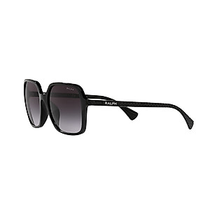 Ralph by Ralph Lauren Women's RA5291U Universal Fit Square Sunglasses, Gradient Grey, 56 mm